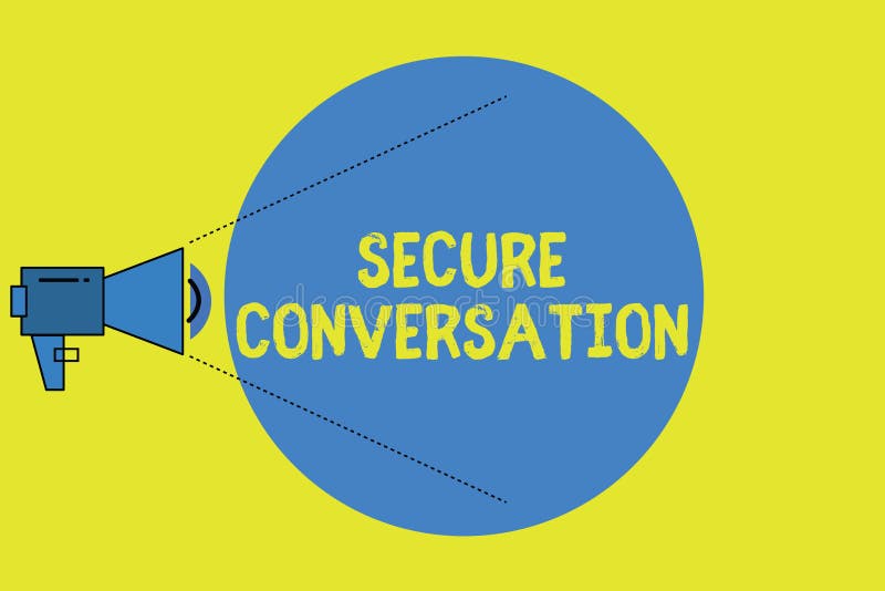 Writing Note Showing Secure Conversation. Business Photo Showcasing ...