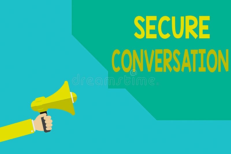 Writing Note Showing Secure Conversation. Business Photo Showcasing Secured Encrypted ...