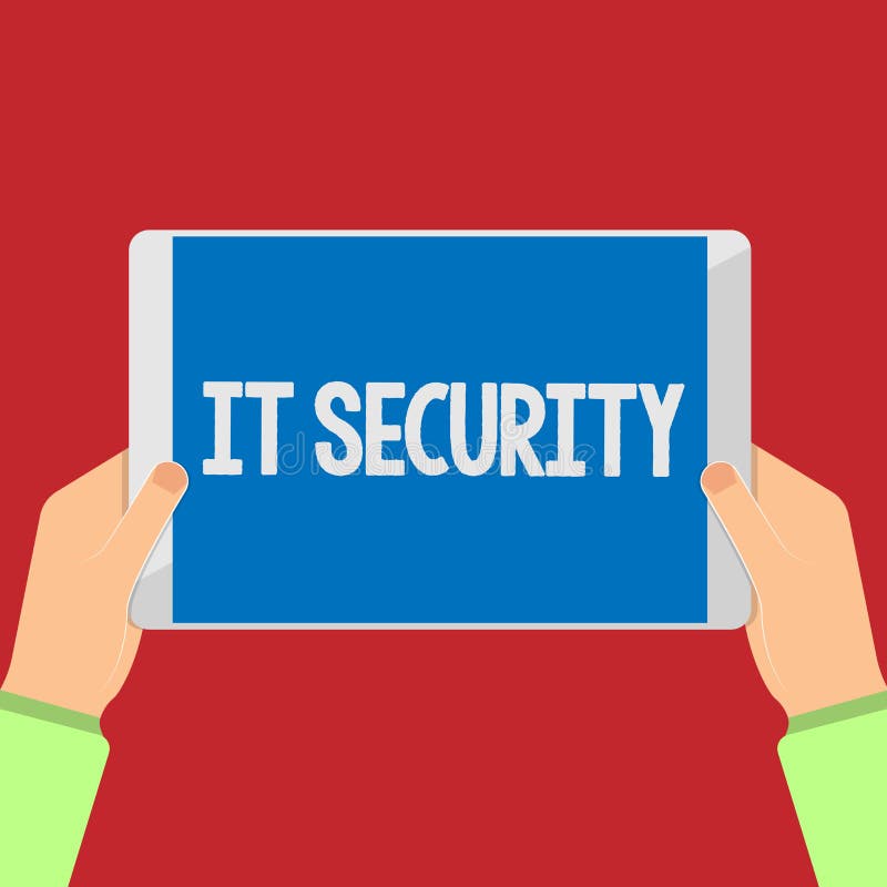 Writing Note Showing it Security. Business Photo Showcasing Protection ...