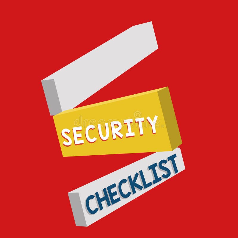 Writing Note Showing Security Checklist. Business Photo Showcasing ...