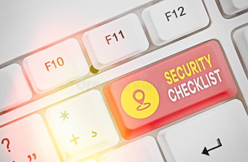 Writing Note Showing Security Checklist. Business Photo Showcasing ...