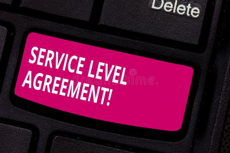 Writing Note Showing Service Level Agreement. Business Photo Showcasing ...