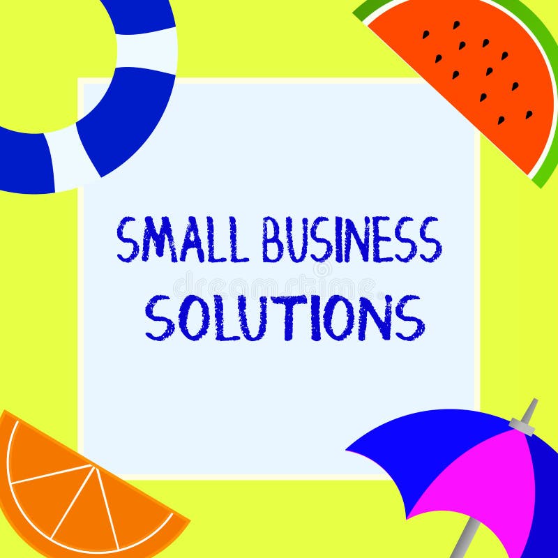 Writing Note Showing Small Business Solutions. Business Photo ...