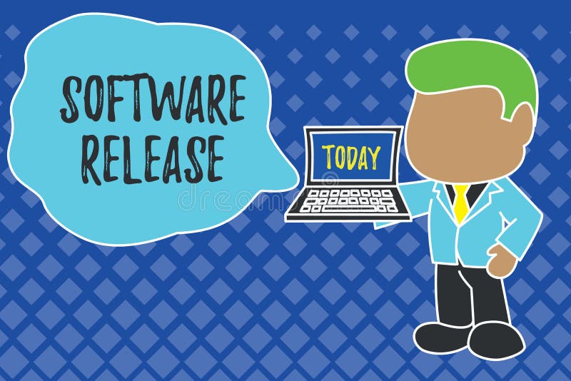 Writing Note Showing Software Release. Business Photo Showcasing Sum of ...