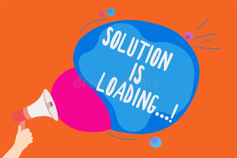 Writing Note Showing Solution is Loading... Stock Illustration ...