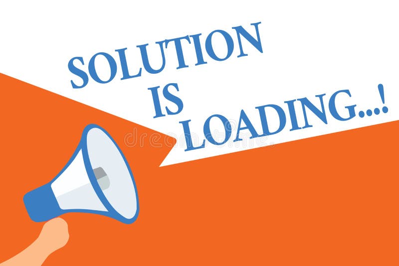 Writing Note Showing Solution is Loading... Stock Illustration ...