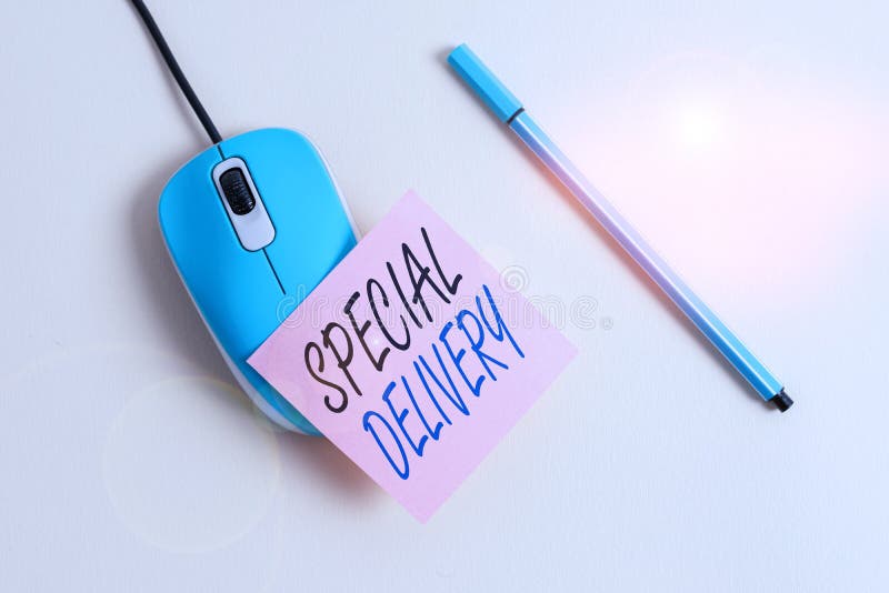 Writing Note Showing Special Delivery. Business Photo Showcasing ...