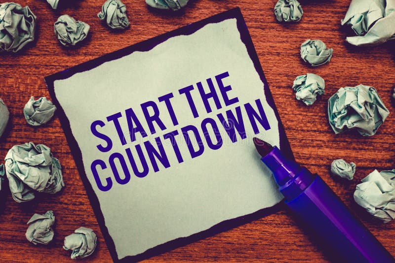 Writing Note Showing Start the Countdown. Business Photo Showcasing ...