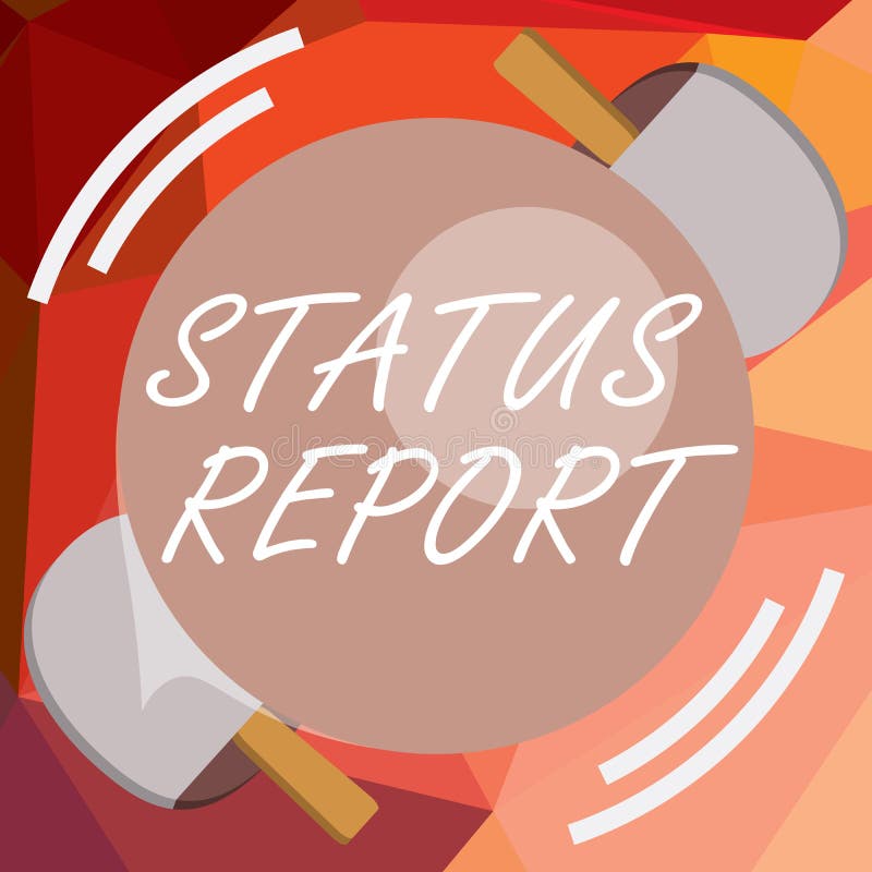 Writing Note Showing Status Report. Business Photo Showcasing Update ...