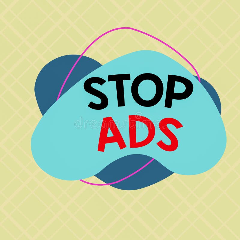 Writing Note Showing Stop Ads. Business Photo Showcasing Program that ...