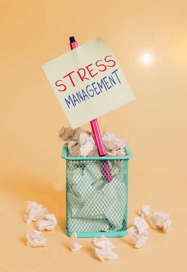 Writing Note Showing Stress Management. Business Photo Showcasing ...