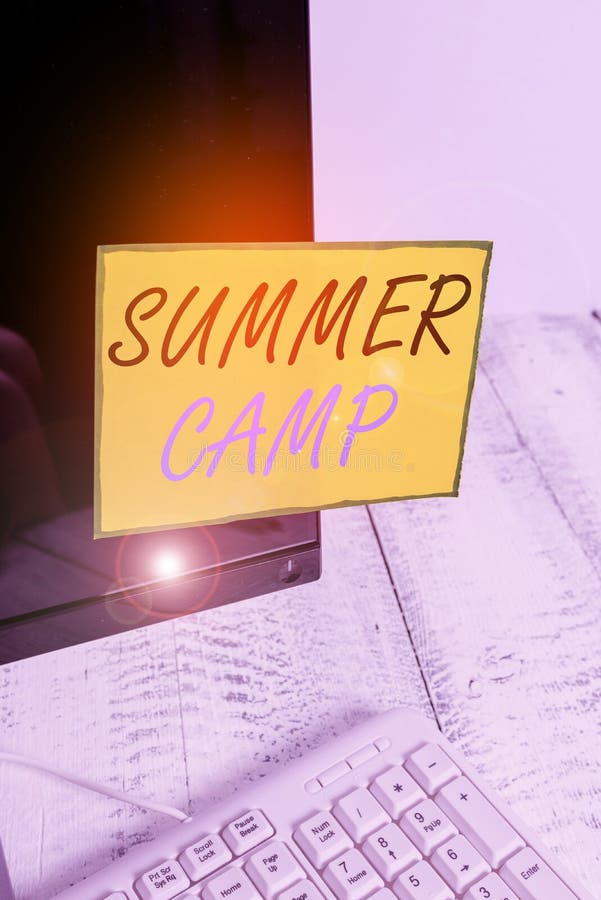 Writing Note Showing Summer Camp. Business Photo Showcasing Supervised ...