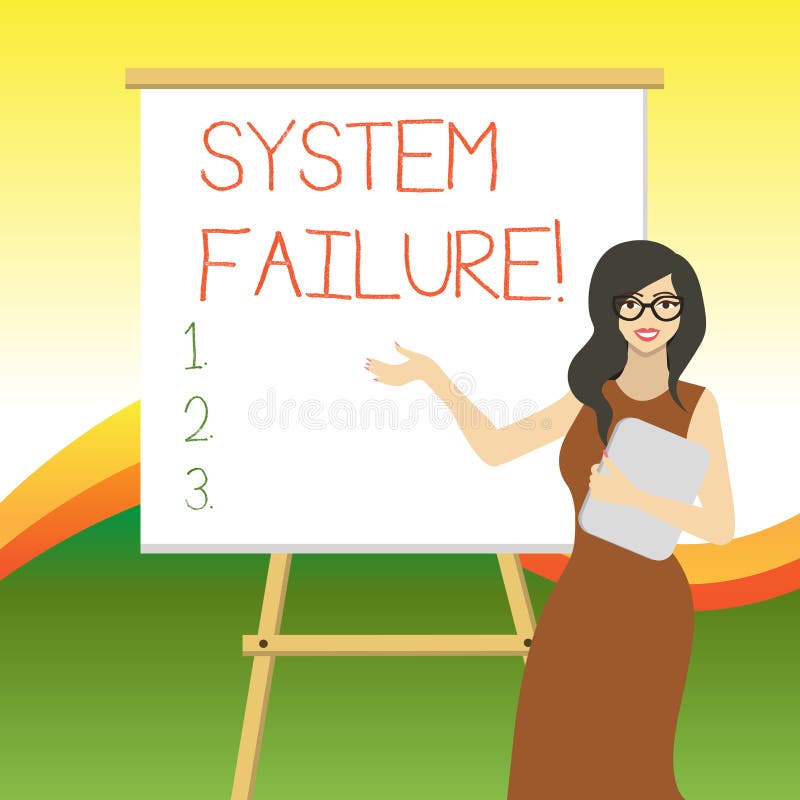 Writing Note Showing System Failure. Business Photo Showcasing Occur ...