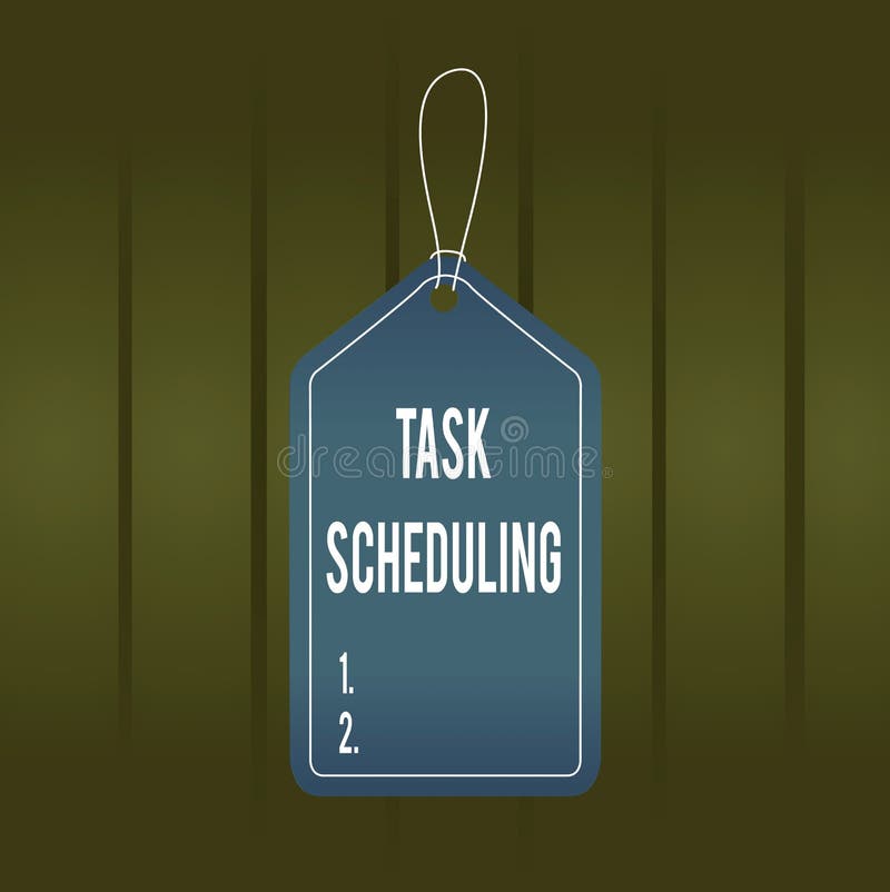 Writing Note Showing Task Scheduling. Business Photo Showcasing the Assignment of Start and End ...