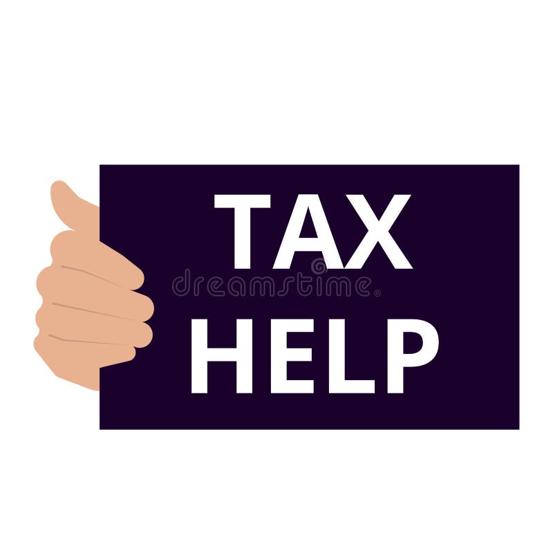 Writing Note Showing Tax Help Stock Illustration - Illustration of ...