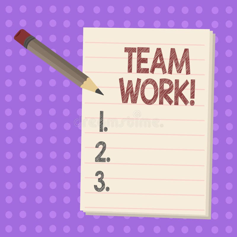 Writing Note Showing Team Work. Business Photo Showcasing Combined ...