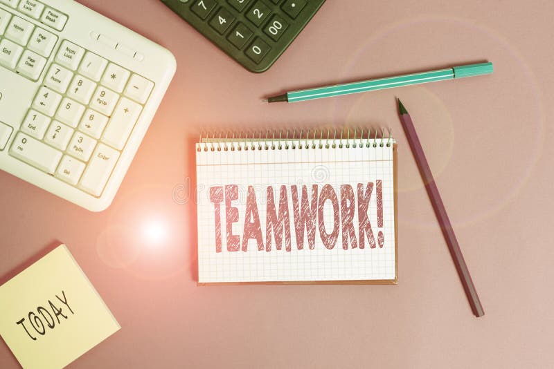 Writing Note Showing Teamwork. Business Photo Showcasing Combined ...