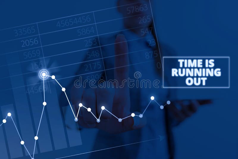 Writing Note Showing Time is Running Out. Business Photo Showcasing ...