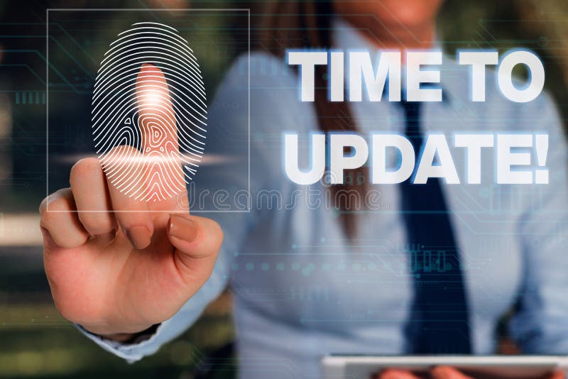 Writing Note Showing Time To Update. Business Photo Showcasing Act ...