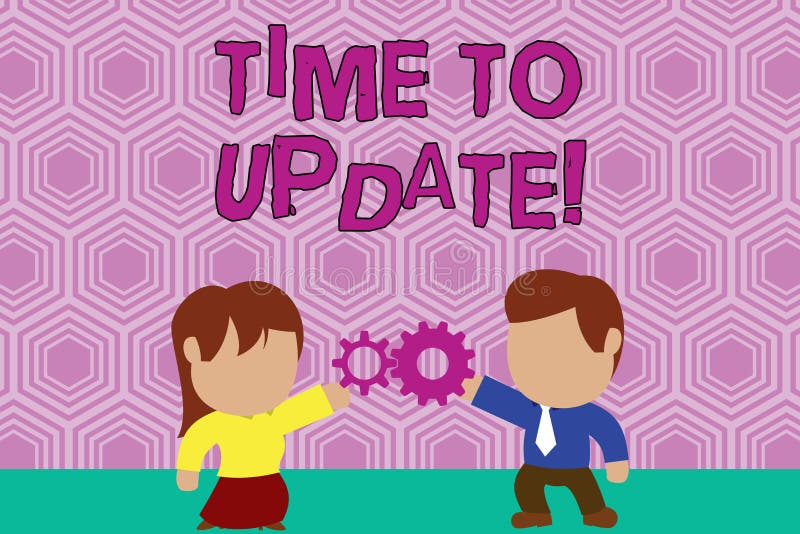 Writing Note Showing Time To Update. Business Photo Showcasing Act ...