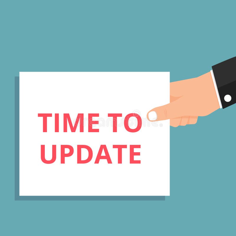 Writing Note Showing Time To Update Stock Illustration - Illustration ...