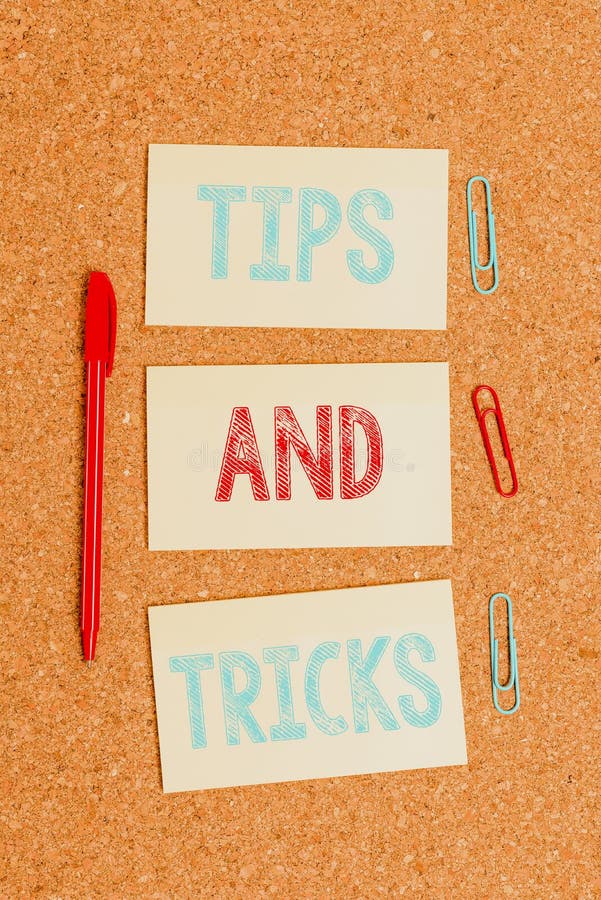 Writing Note Showing Tips and Tricks. Business Photo Showcasing Helpful ...