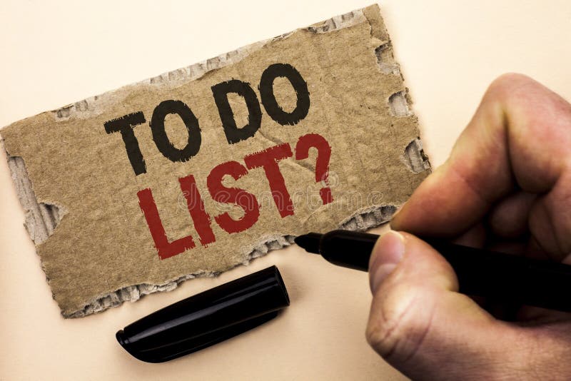 Writing Note Showing To Do List Question. Business Photo Showcasing ...