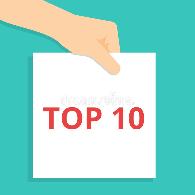 Writing Note Showing Top 10 Stock Illustration - Illustration of ...