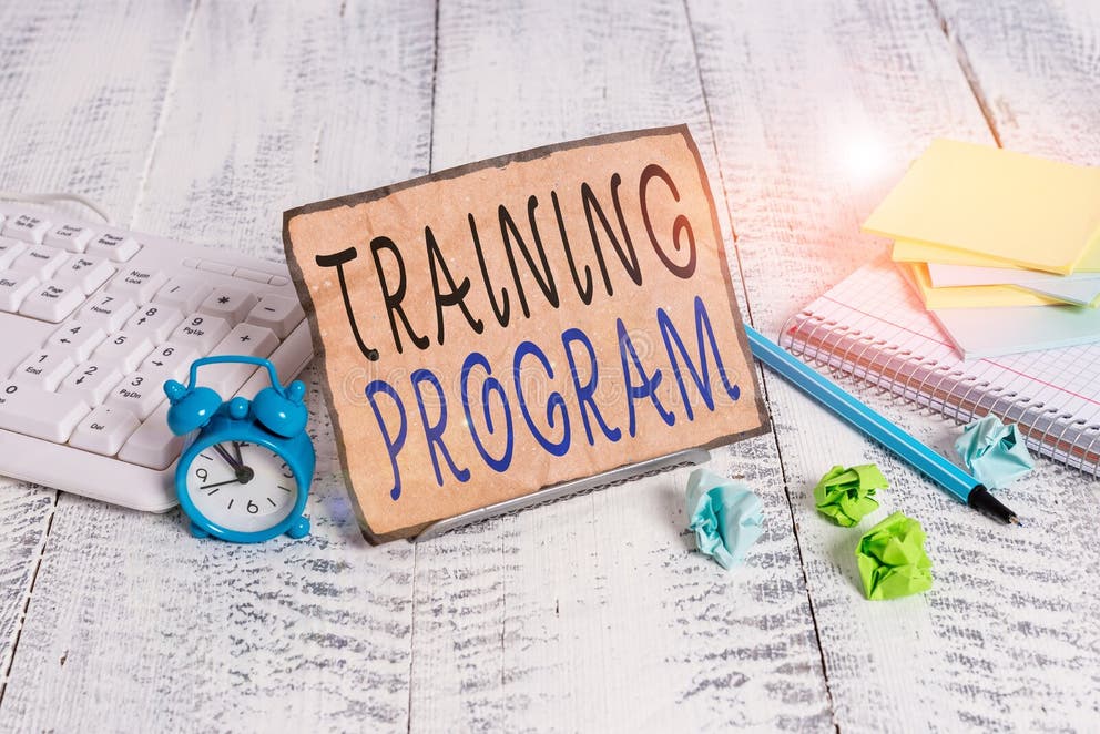Writing Note Showing Training Program. Business Photo Showcasing Learn Specific Knowledge or ...