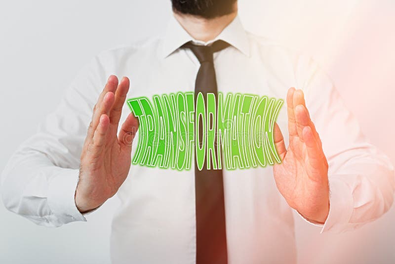 Writing Note Showing Transformation. Business Photo Showcasing Process ...