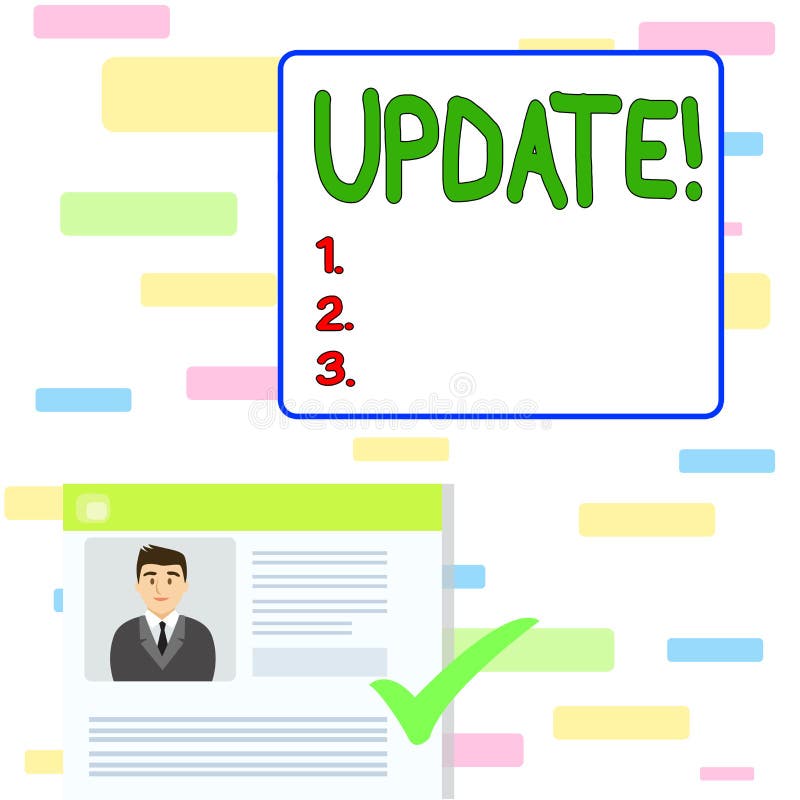 Writing Note Showing Update. Business Photo Showcasing Make Something ...