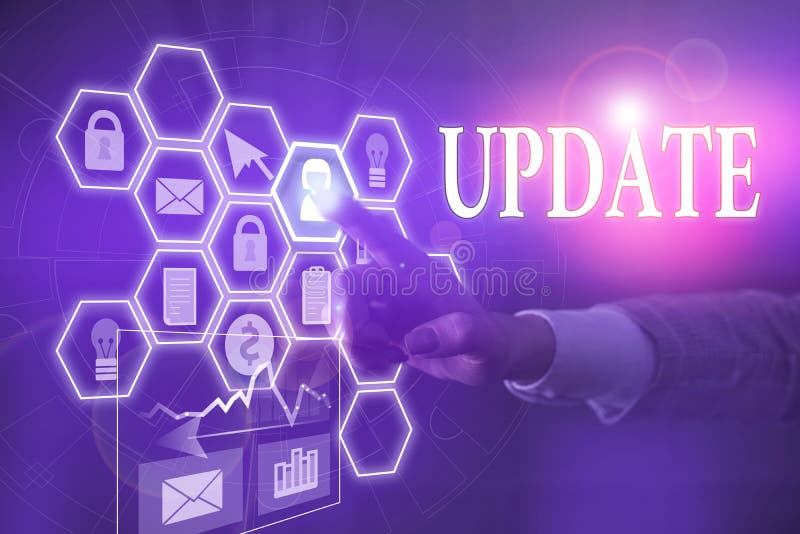 Writing Note Showing Update. Business Photo Showcasing Make Something ...