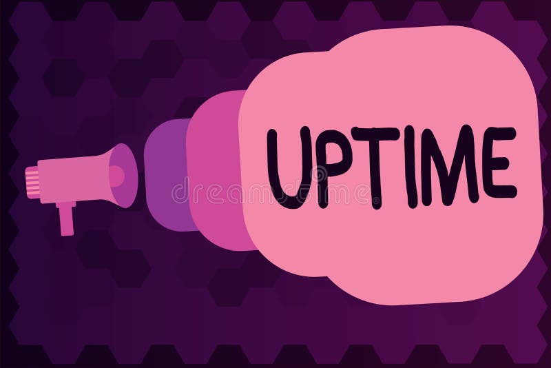 Writing Note Showing Uptime. Business Photo Showcasing Time during ...
