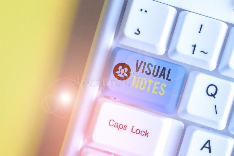 Writing Note Showing Visual Notes. Business Photo Showcasing Process of ...