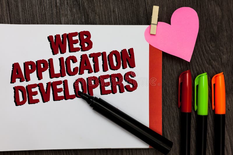 Writing Note Showing Web Application Developers Business Photo Showcasing Internet Programming