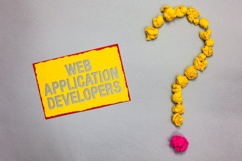 Writing Note Showing Web Application Developers. Business Photo Showcasing Internet Programming ...