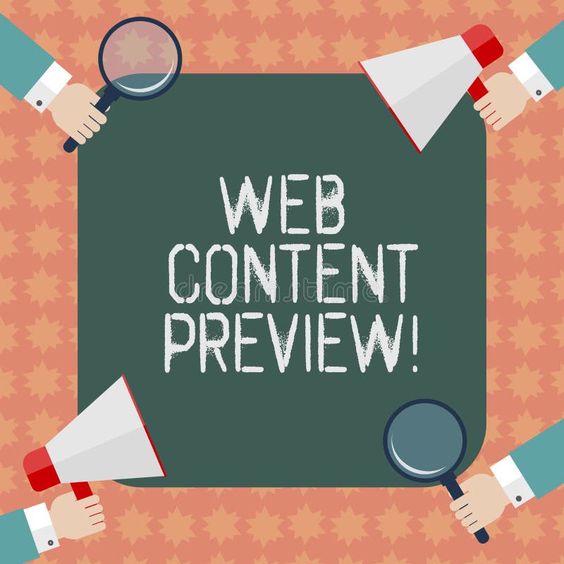 Writing Note Showing Web Content Preview. Business Photo Showcasing ...