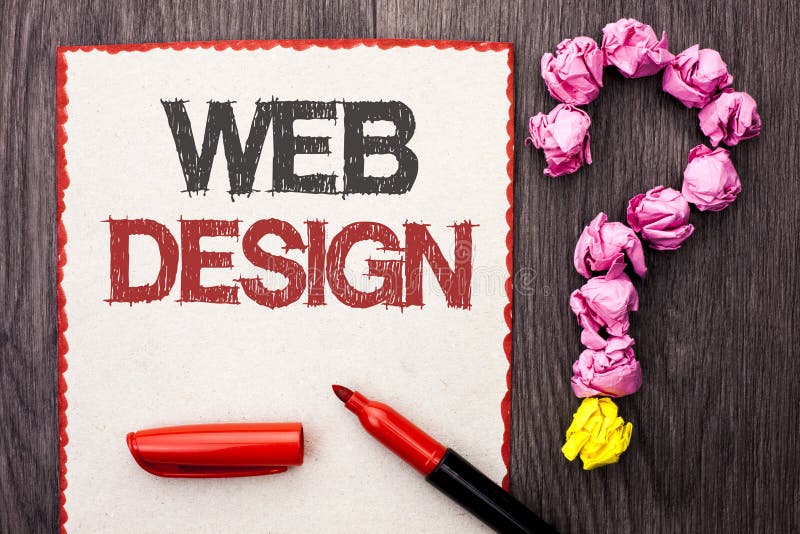 Writing Note Showing Web Design. Business Photo Showcasing Web Layout ...