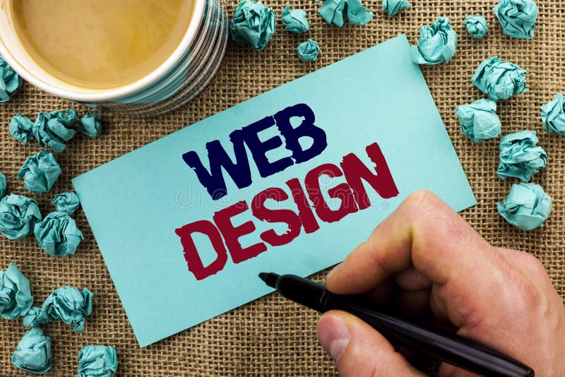 Writing Note Showing Web Design. Business Photo Showcasing Web Layout ...