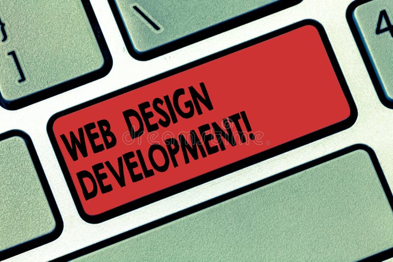 Writing Note Showing Web Design Development. Business Photo Showcasing ...