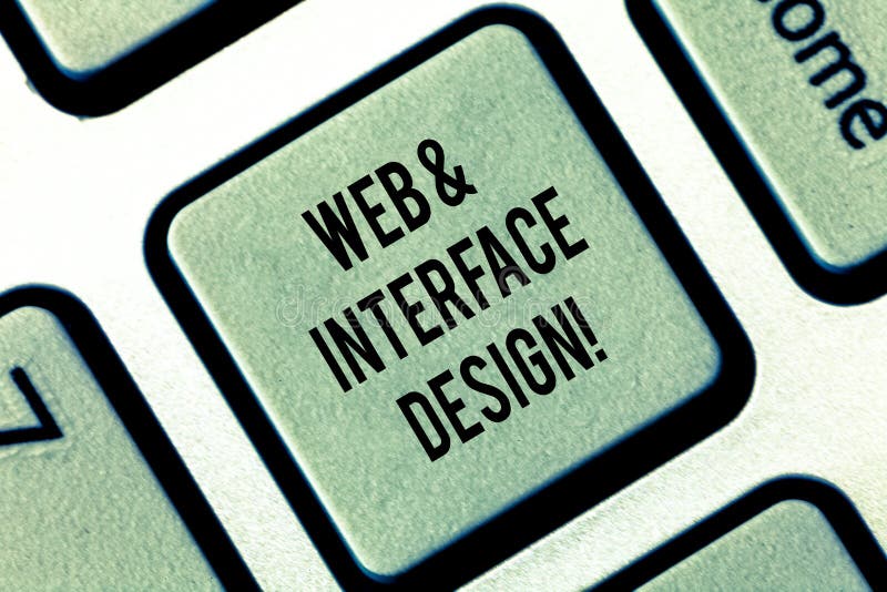 Writing Note Showing Web and Interface Design. Business Photo ...