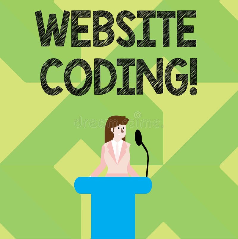 Writing Note Showing Website Coding. Business Photo Showcasing System ...