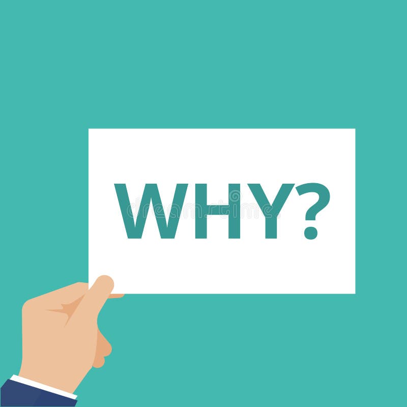 Writing Note Showing Why Question Stock Illustration - Illustration of ...