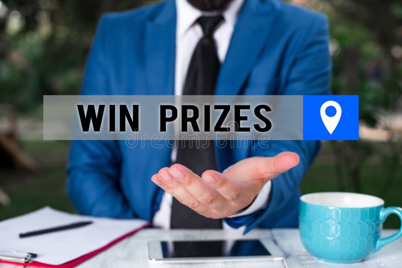 Writing Note Showing Win Prizes. Business Photo Showcasing Something ... Writing Note Showing Win Prizes. Business Photo Showcasing Something ...