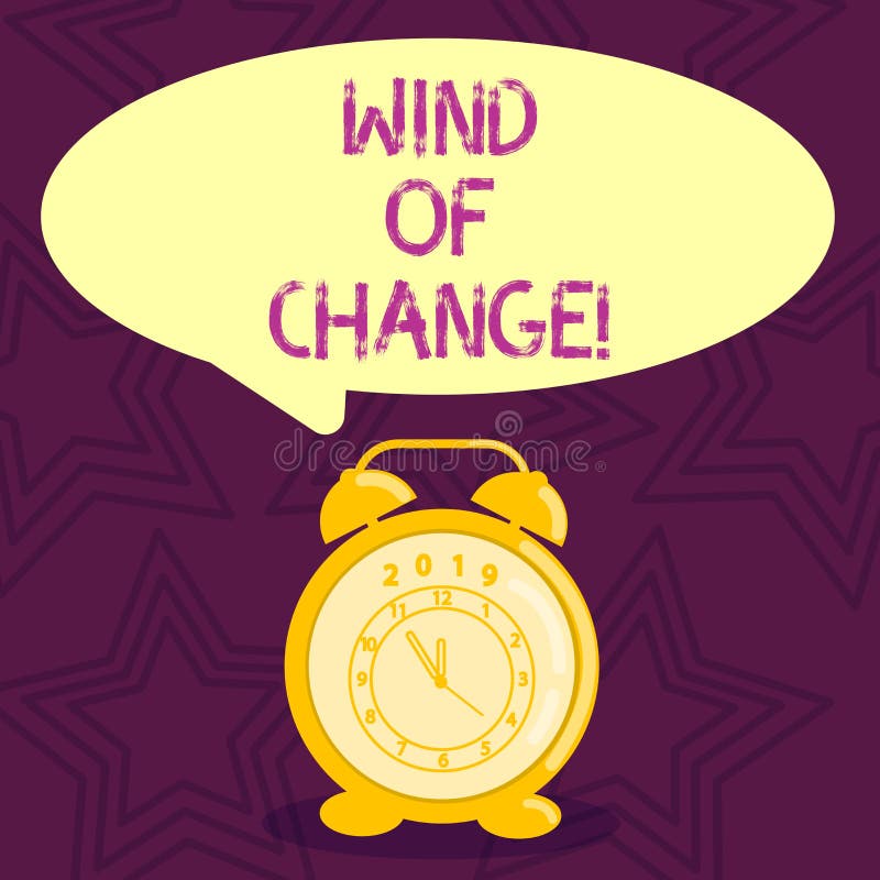 Writing Note Showing Wind of Change. Business Photo Showcasing Changing ...