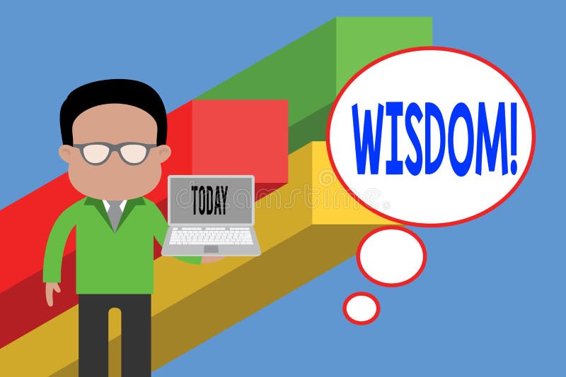 Writing Note Showing Wisdom. Business Photo Showcasing Quality Having ...