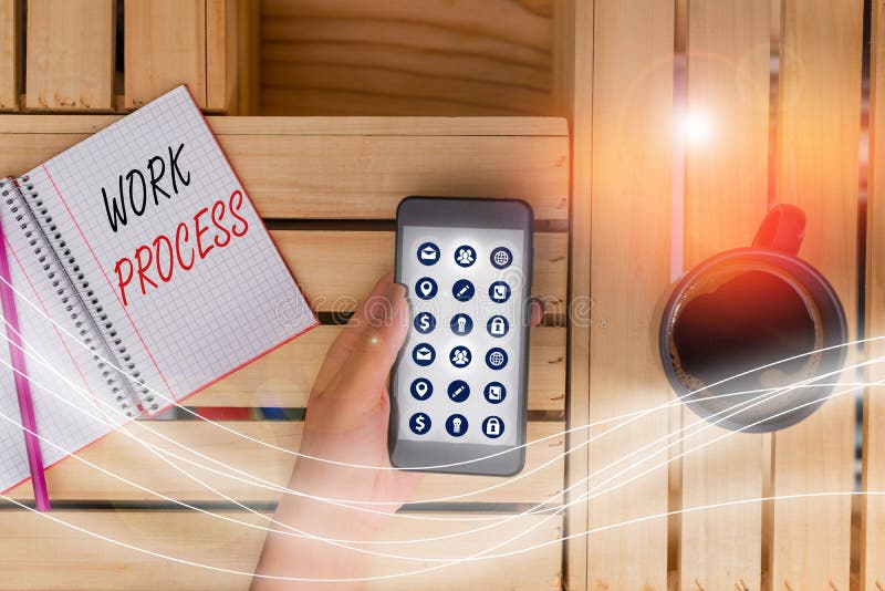 Writing Note Showing Work Process. Business Photo Showcasing Standard ...