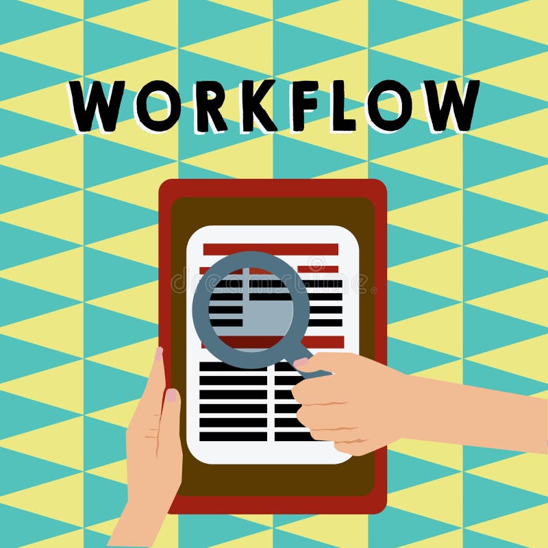 Writing Note Showing Workflow. Business Photo Showcasing Sequence of ...