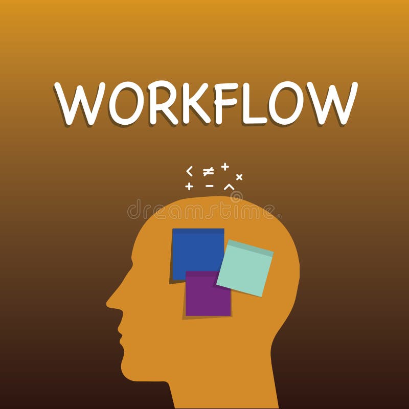 Writing Note Showing Workflow. Business Photo Showcasing Sequence of ...