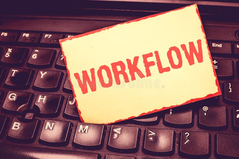 Writing Note Showing Workflow. Business Photo Showcasing Sequence of ...